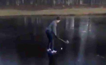 Epic ice golf fail - GolfPunkHQ